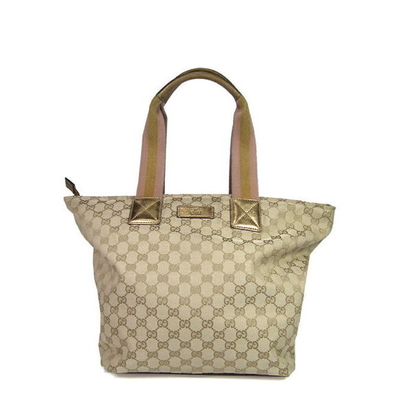 Gucci | Bags | Gucci Tote Bag Gg Shoulder Beige Trapezoid Pink Handbag ...